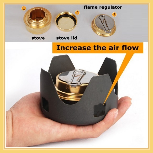 New Mini Outdoor Camping Stove Furnace Ultralight Alcohol 45 min ...