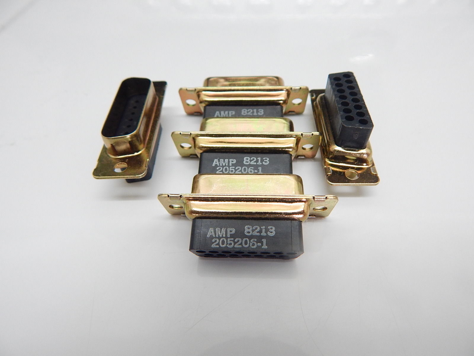 AMP 205206-1 D-SUB DB15 15 PIN MALE CONNECTOR AMPLIMITE HDP - YOU GET 5 ...