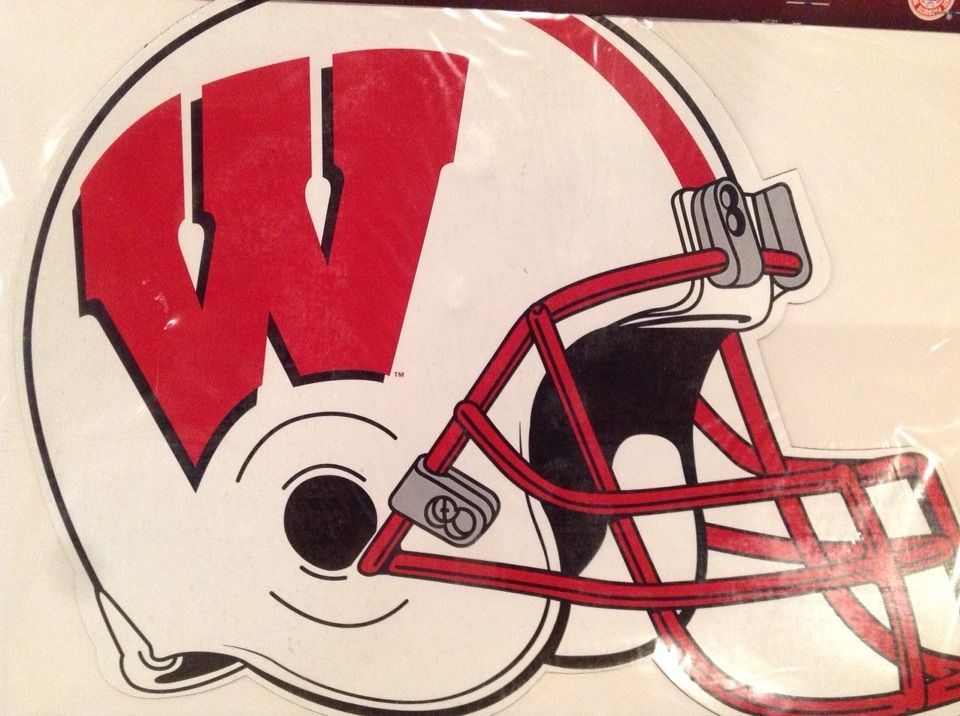 NCAA Wisconsin Badgers Football Helmet Team Logo Die Cut Magnet Set ...