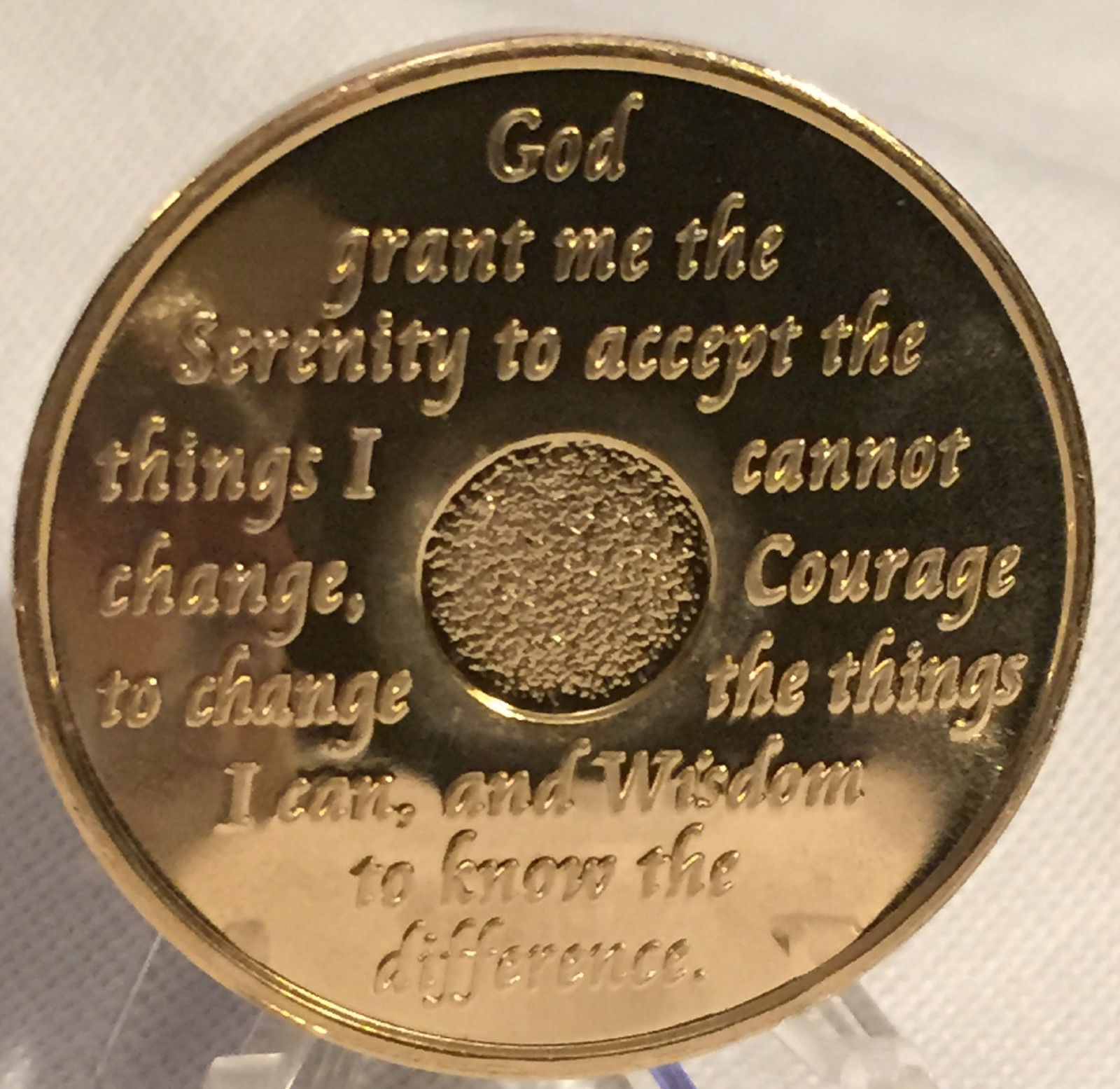 Alcoholics Anonymous AA 24k Gold Plated Anniversary Medallion Chip Coin ...