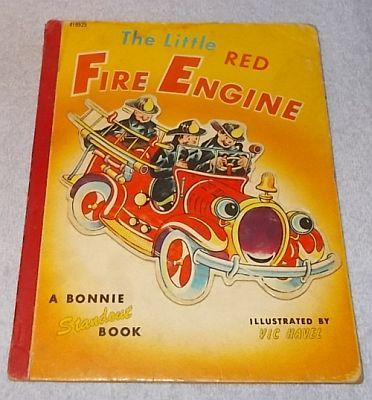 The Little Red Fire Engine No 4195 Vintage Bonnie Book 1953 Vic Havel ...