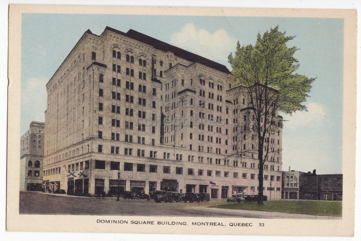 MONTREAL QC ~ DOMINION SQUARE BUILDING~c1920s-30s QUEBEC CANADA vintage ...