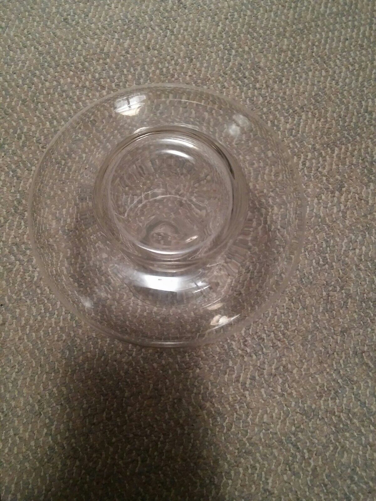 043 Clear Wide Bottom Vase Beaker Fluted Top Narrow Stem Ship Decanter ...