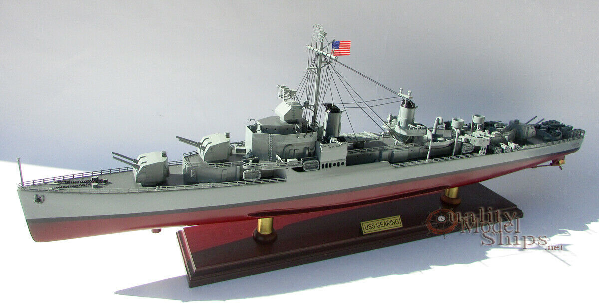 USS Gearing (DD-710) Class Destroyer Handcrafted War Ship Ready Display ...