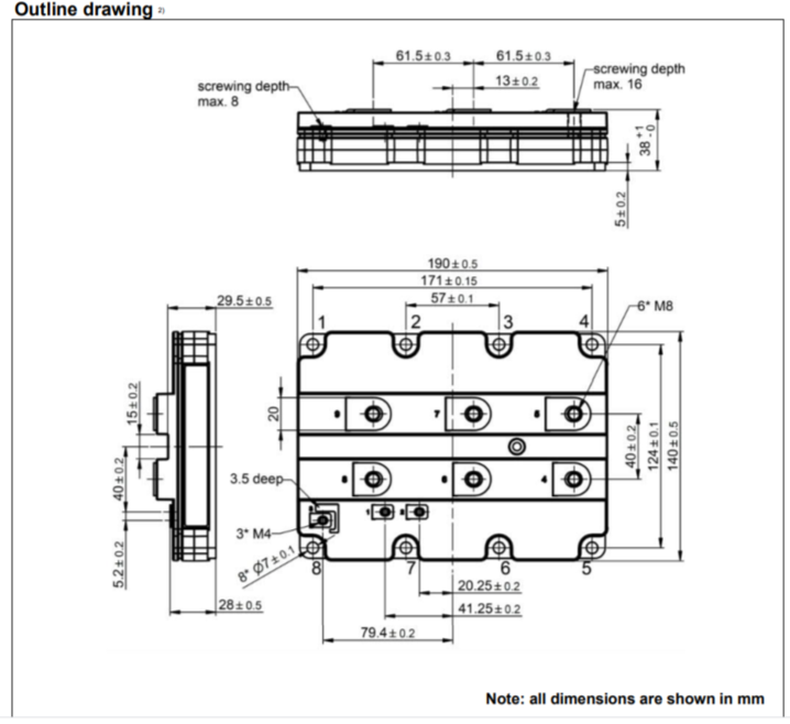 ABB IGBT Module 5SNA 2400E170100 Common Emitter Gate Transistor - 2 ...