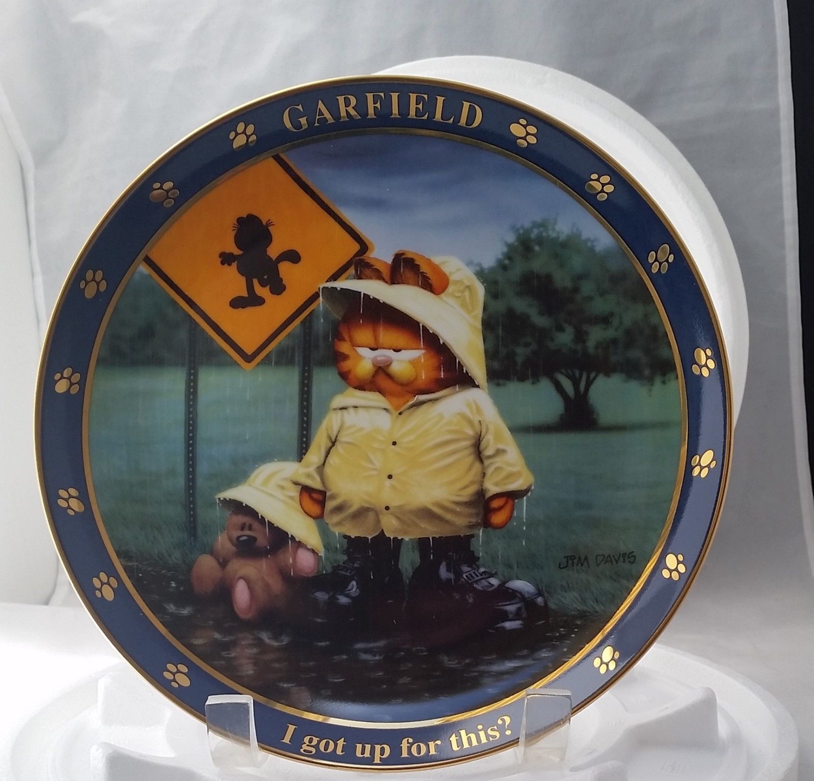 GARFIELD COLLECTOR PLATE A DAY WITH GARFIELD I GOT UP FOR THIS? JIM ...