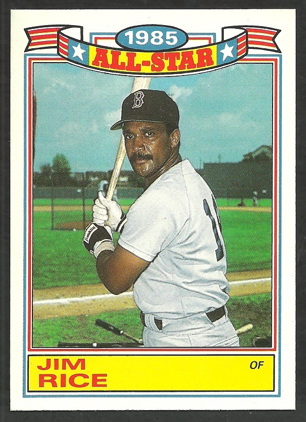 Boston Red Sox Jim Rice 1986 Topps Glossy All Star Baseball Card 6 nr ...