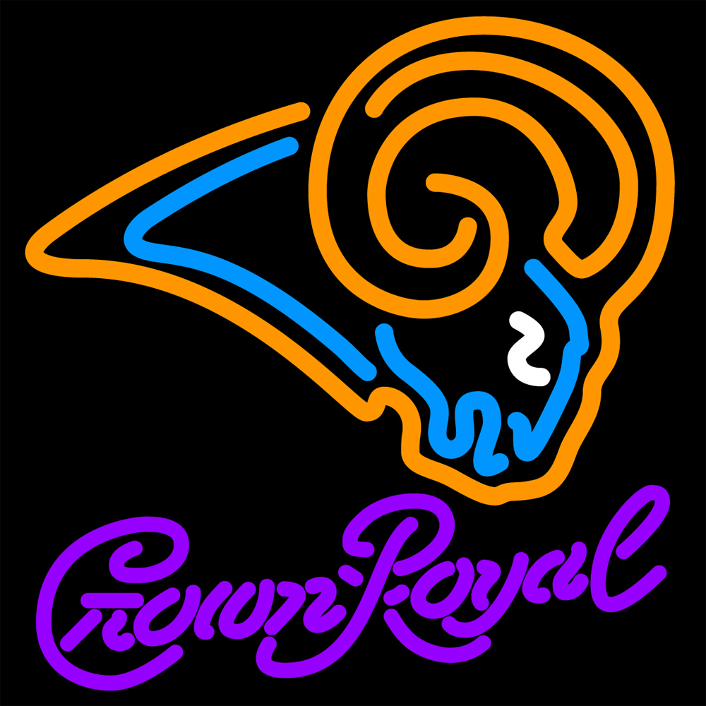 NFL Crown Royal St Louis Rams Neon Sign - Other Collectible Lighting