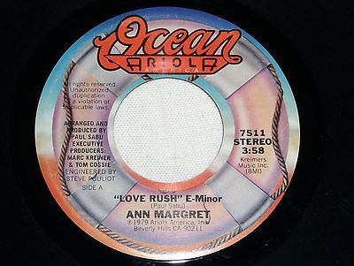 ANN MARGRET LOVE RUSH FOR YOU 45 RPM RECORD VINTAGE 1979 - Vinyl Records