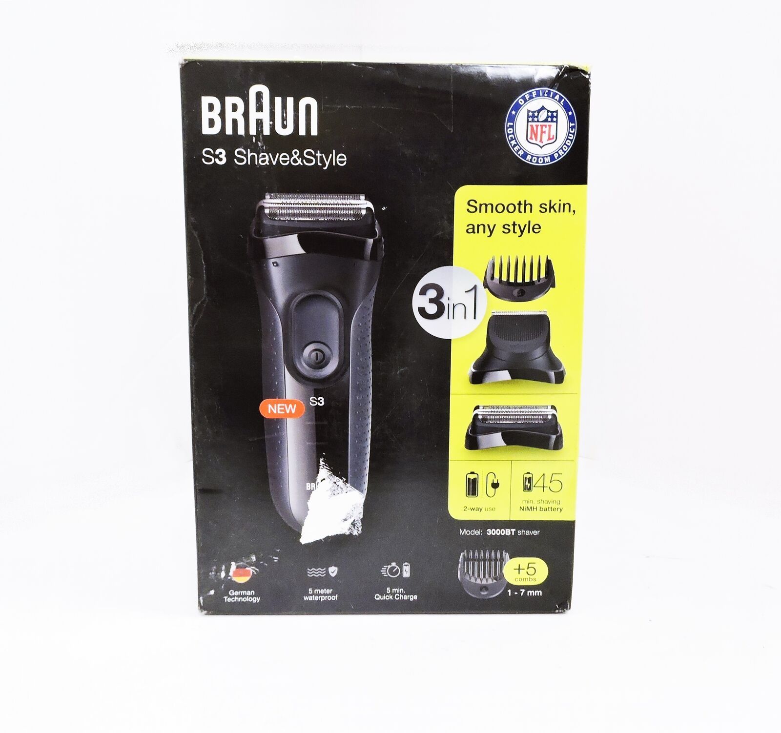 BRAUN S3 SHAVE & STYLE 3000BT SERIES3 3-IN-1 SHAVER - Men's Shavers