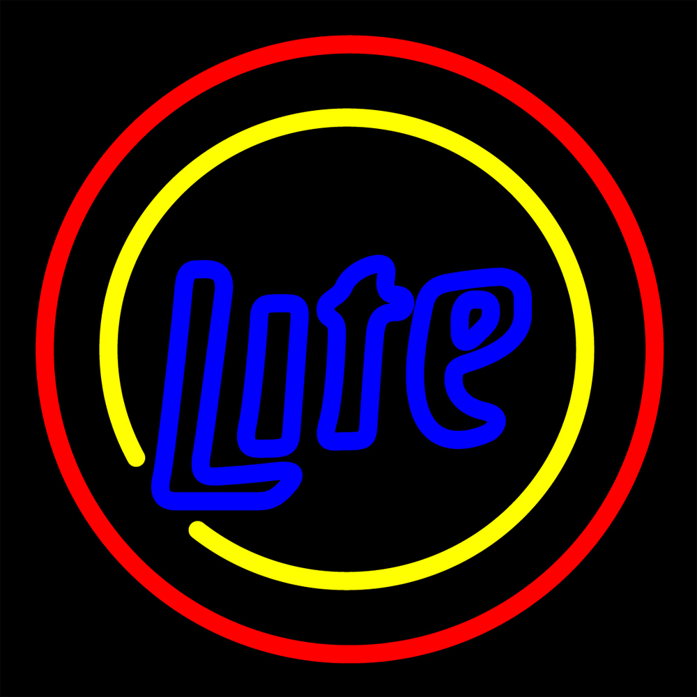 Miller Lite Two Sided Round Neon Sign - Other Collectible Lighting