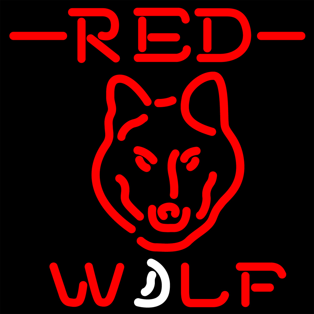 Red Wolf Head Neon Sign - Other Collectible Lighting