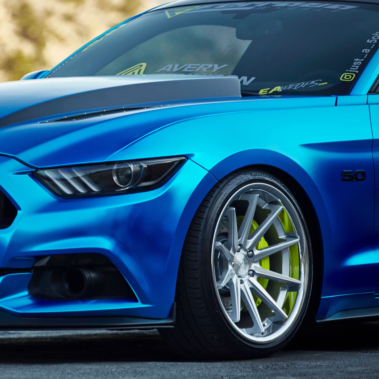 19" Ferrada FR4 19x8.5/10.5 Machine Silver Concave Wheel S550 Ford ...