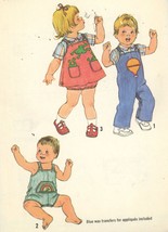 Simplicity 8950 Toddler Romper Overalls & Jumper Sunsuit w/ Applique ...