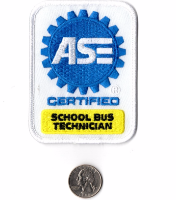 ASE Certified School Bus Technician Patch New Automotive Gas Mechanic ...