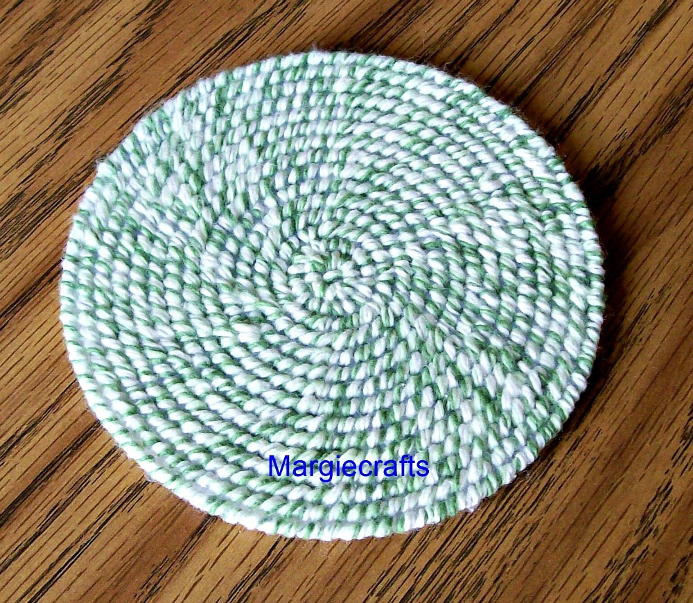 Light Colored Coasters, Plastic Canvas, Handmade, Cross Stitch, Round ...