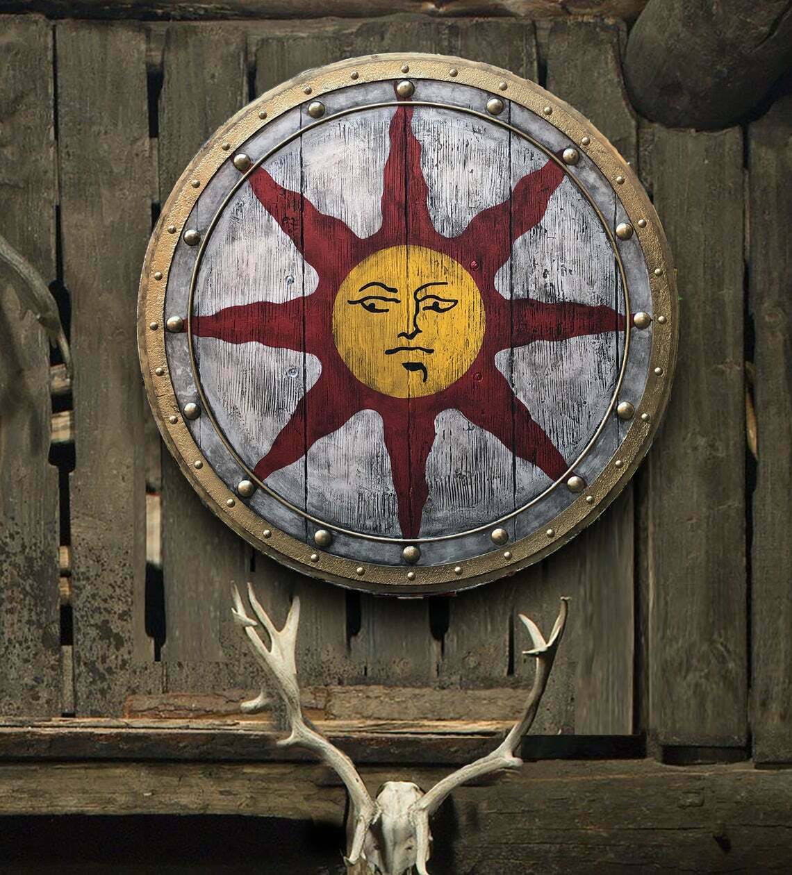 Medieval Sunlight Battleworn Shield Cosplay/Display Knight Viking ...