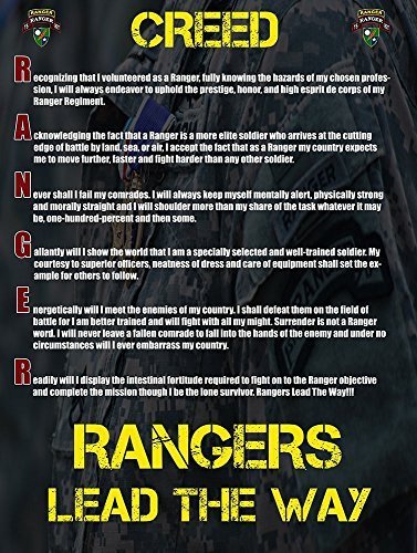 Army Rangers Creed Poster 24x36 (RANGERV5) Military gifts - Posters ...