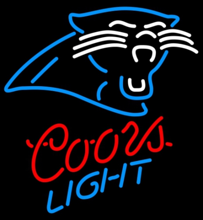 Coors Light NFL Carolina Panthers Neon Sign - Other Collectible Lighting