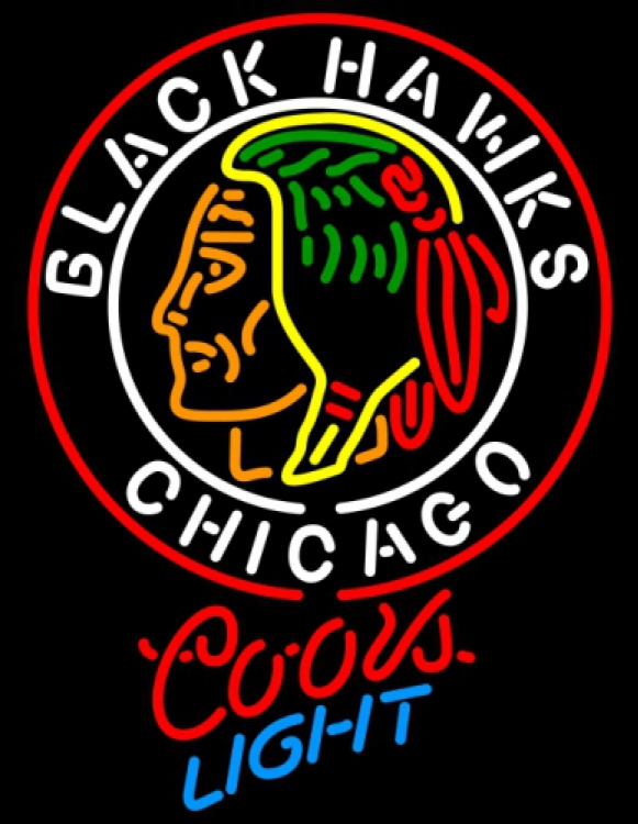 Coors Light Commemorative 1938 Chicago Blackhawks Hockey Neon Sign ...