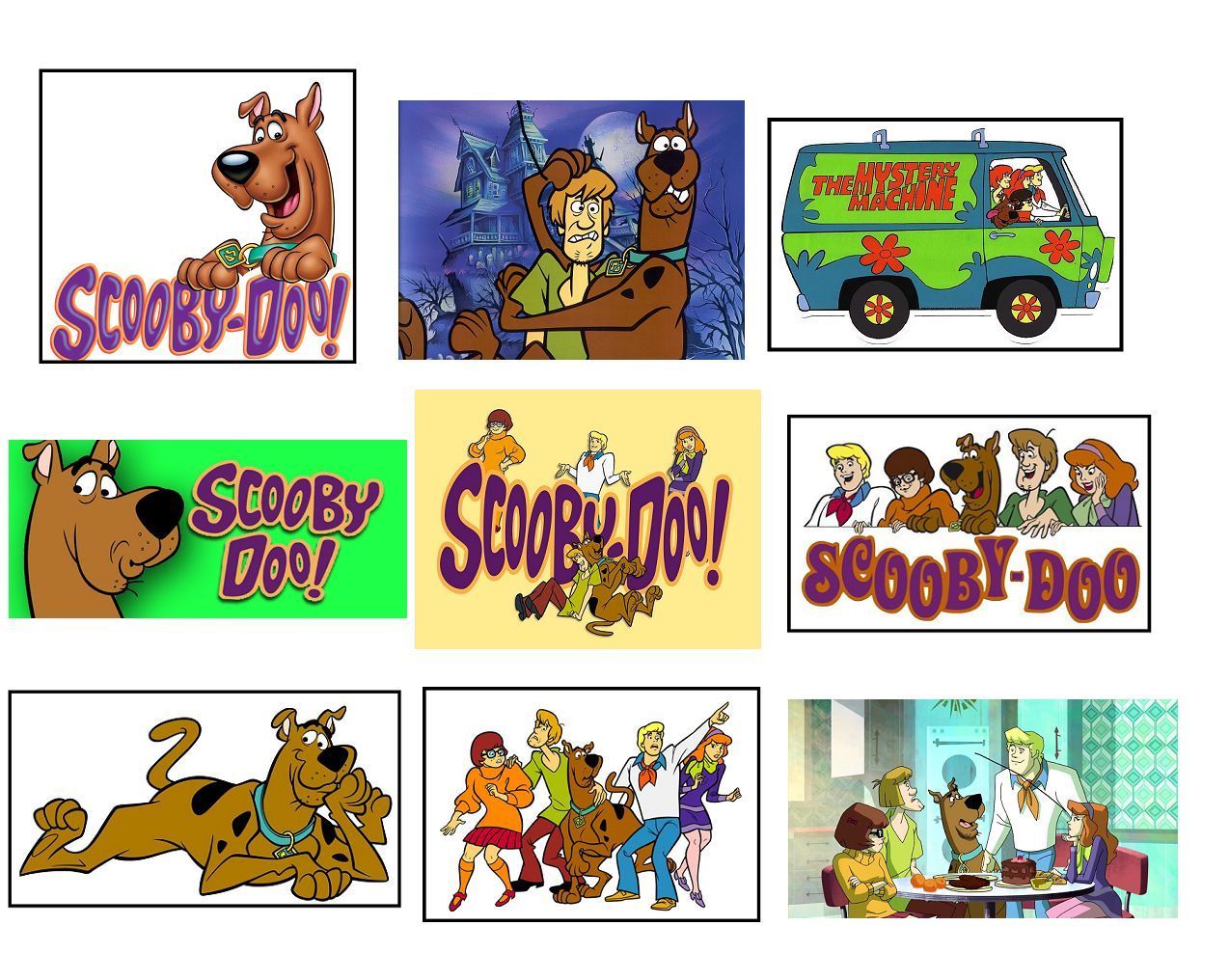 9 Scooby Doo Stickers, Birthday party favors, labels, decals, scoobydoo ...