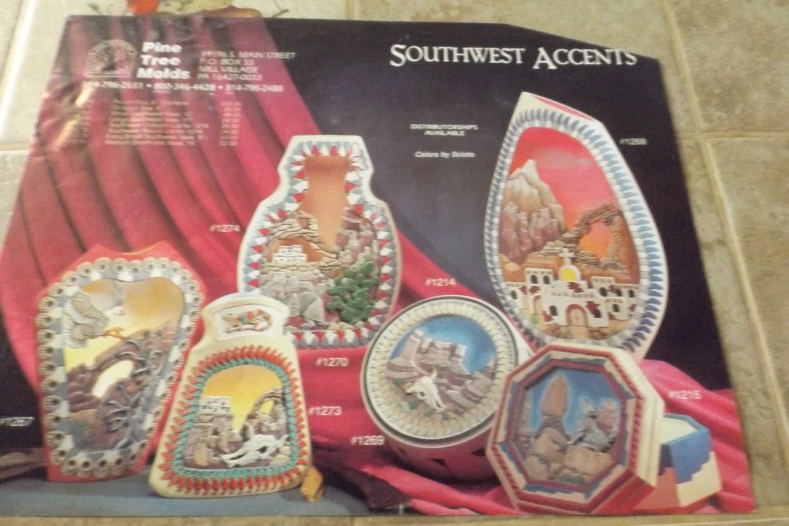 3 Pine Tree Molds Ceramic Technique Sheets - Other Ceramics & Pottery