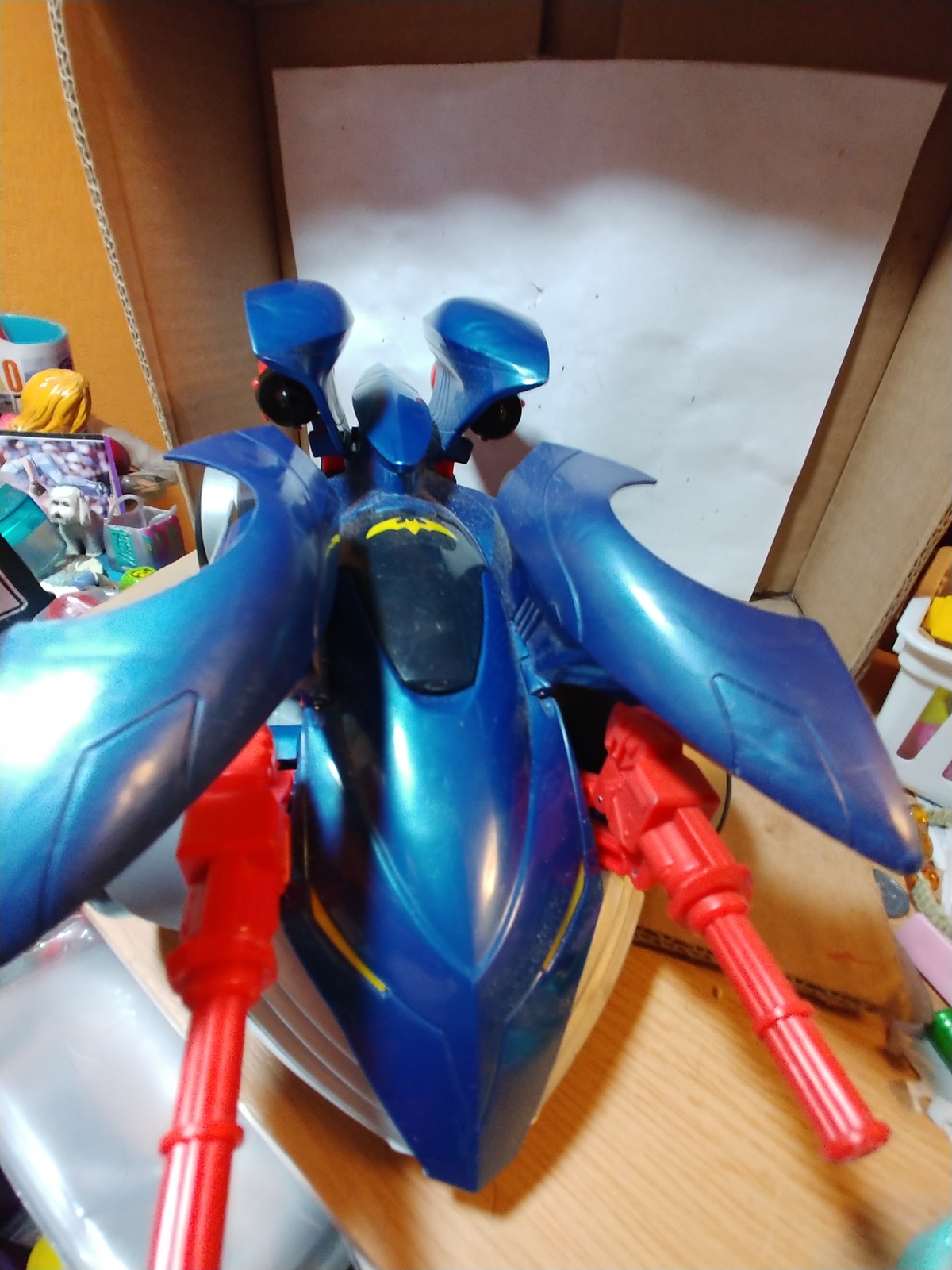 2013 Batman Blue Transform & Attack Batmobile Vehicle Car Toy DC Comics ...