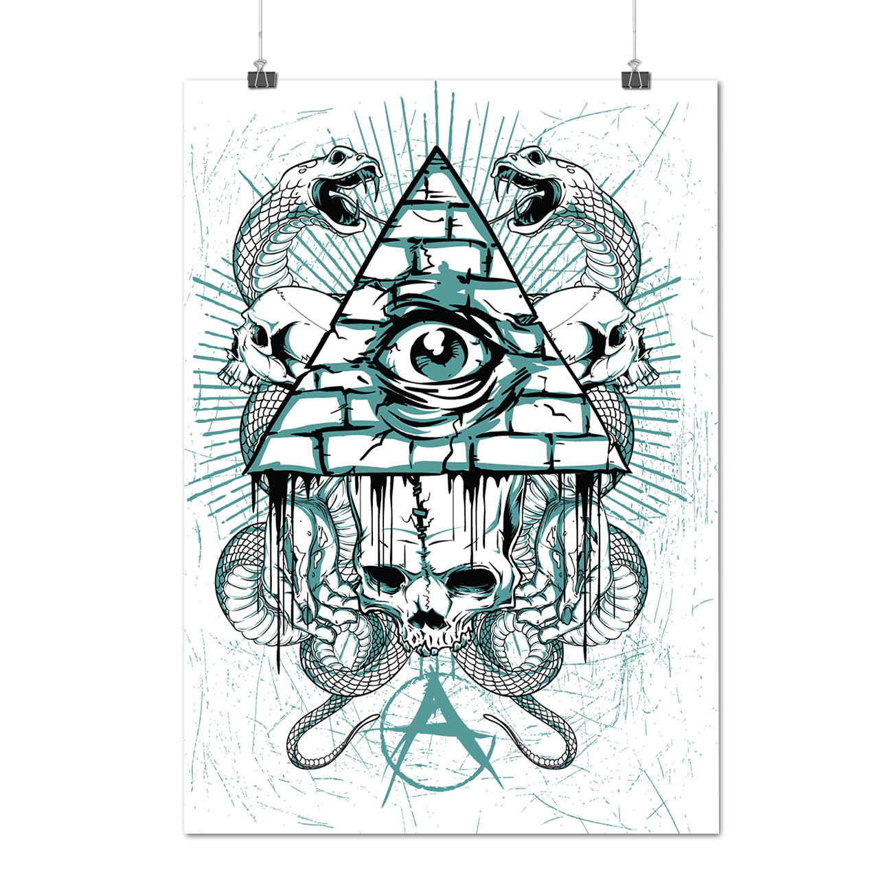 Illuminati Snake Fashion UK Anarchy Matte/Glossy Poster A0 A1 A2 A3 A4 ...