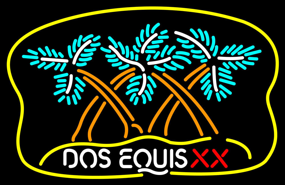 Dos Equis XX Palm Tree Neon Sign - Other Collectible Lighting