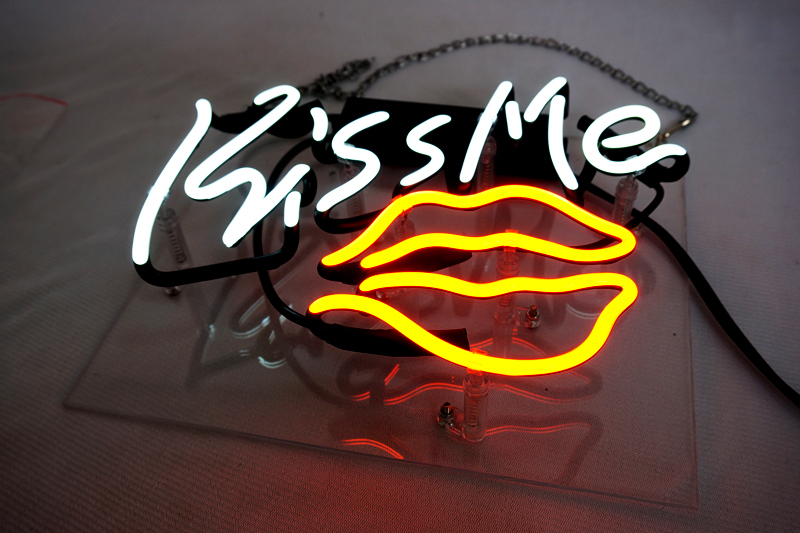 Kiss Me Neon Sign - Other Collectible Lighting
