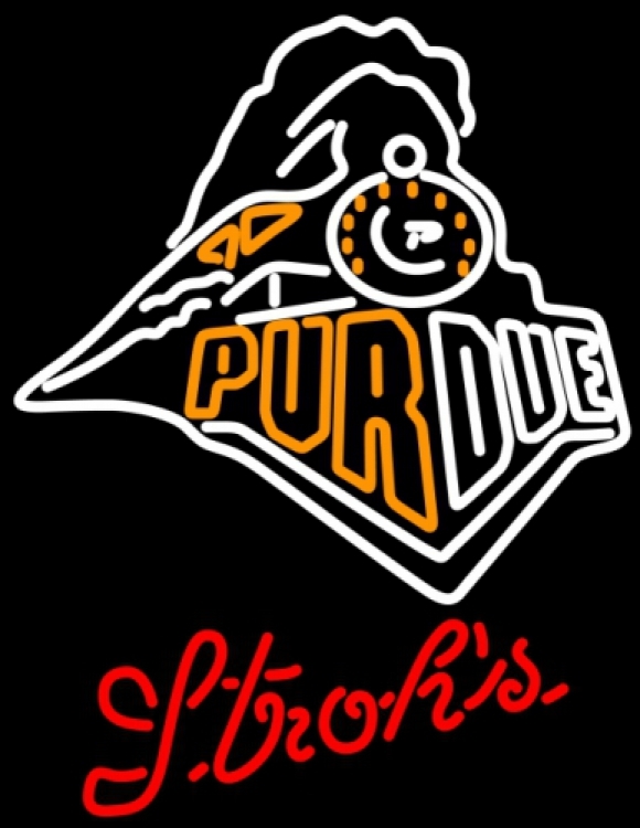 Strohs Purdue University Train Logo Neon Sign - Other Collectible Lighting