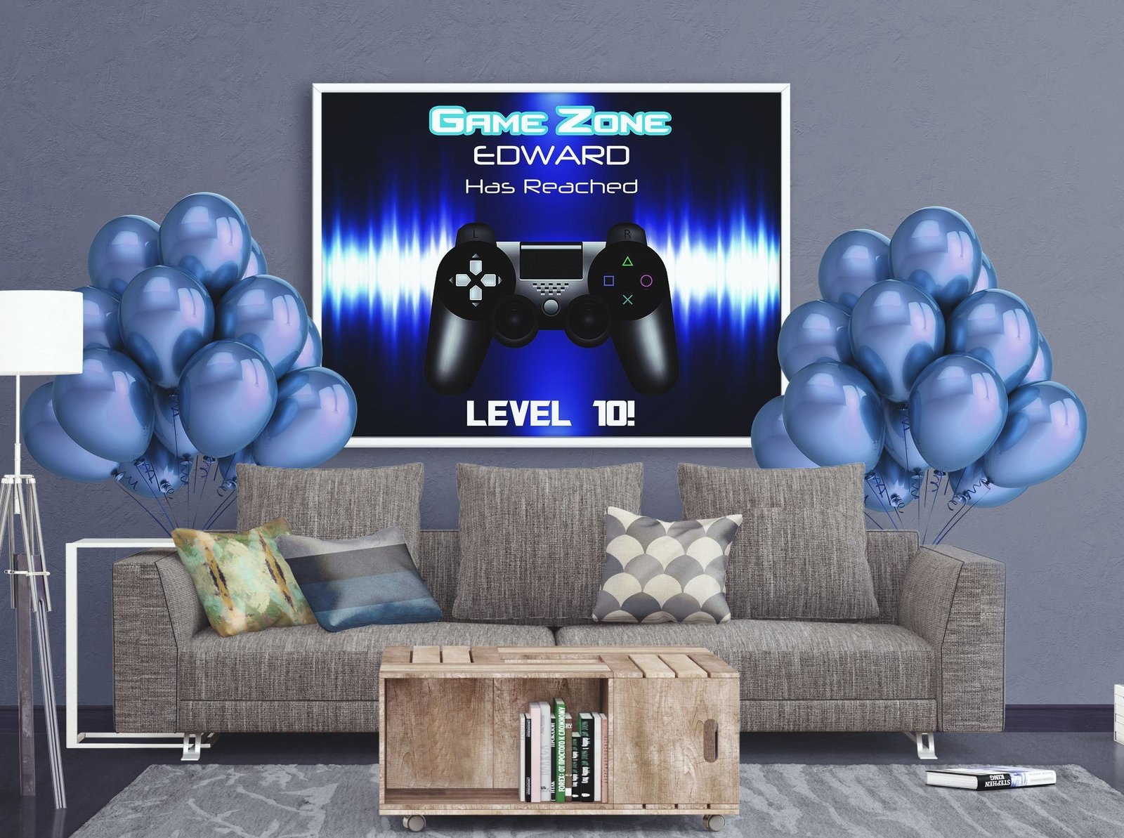 Video Game Controller Banner Gamer Console Birthday Theme Custom Kids ...