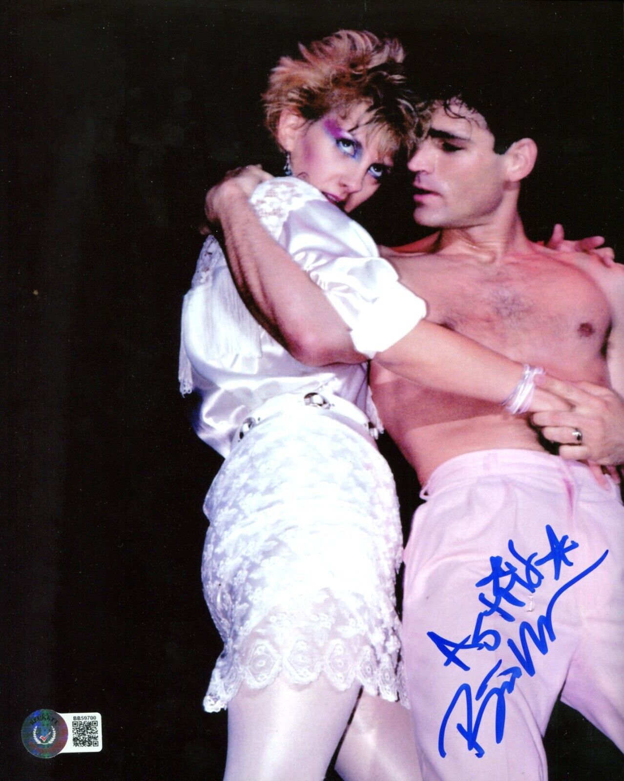 ASTRID PLANE & BILL WADHAMS ANIMOTION SIGNED 8X10 PHOTO ON STAGE SHIRTLESS BAS - Photographs