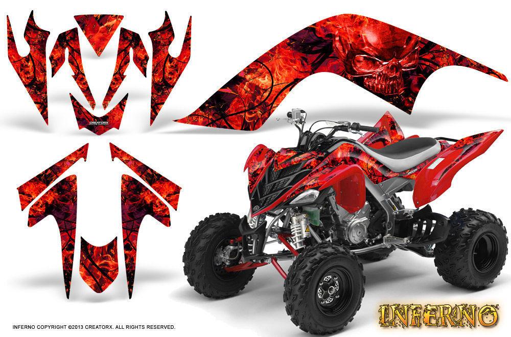 YAMAHA RAPTOR 700 GRAPHICS KIT DECALS STICKERS CREATORX INFERNO R - ATV ...
