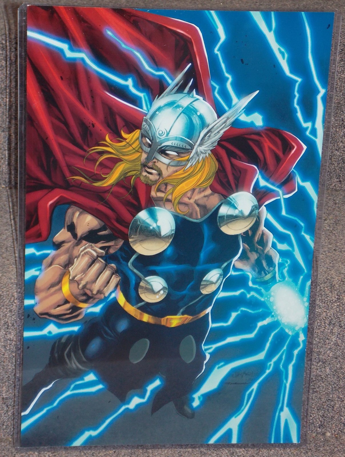 Marvel Thor Glossy Print 11 x 17 In Hard Plastic Sleeve - Art Prints