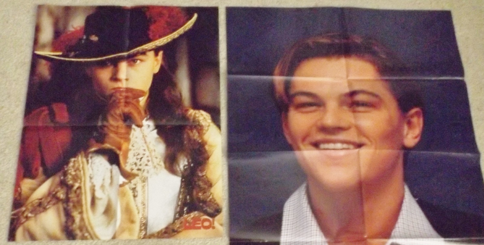 Leonardo DiCaprio Two (2) Double-Sided Posters from Magazines - 1990-99
