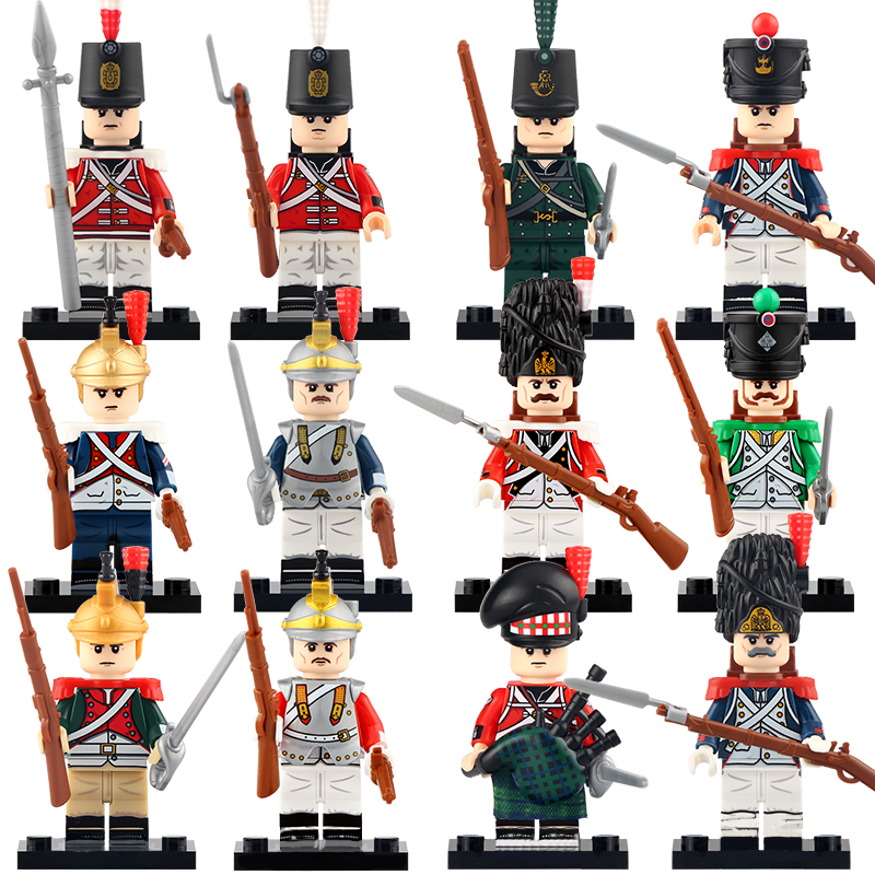 12pcs Napoleonic Wars British Army French Dutch Italian Army Soldier ...