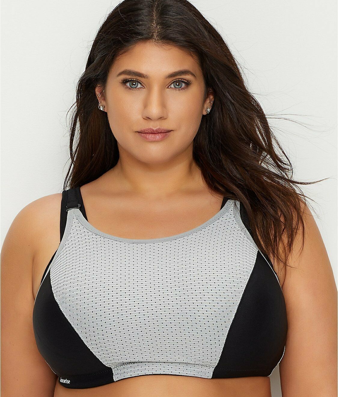 GLAMORISE Black/Grey Double-Layer Custom-Control Sport Bra, US 38D, UK ...
