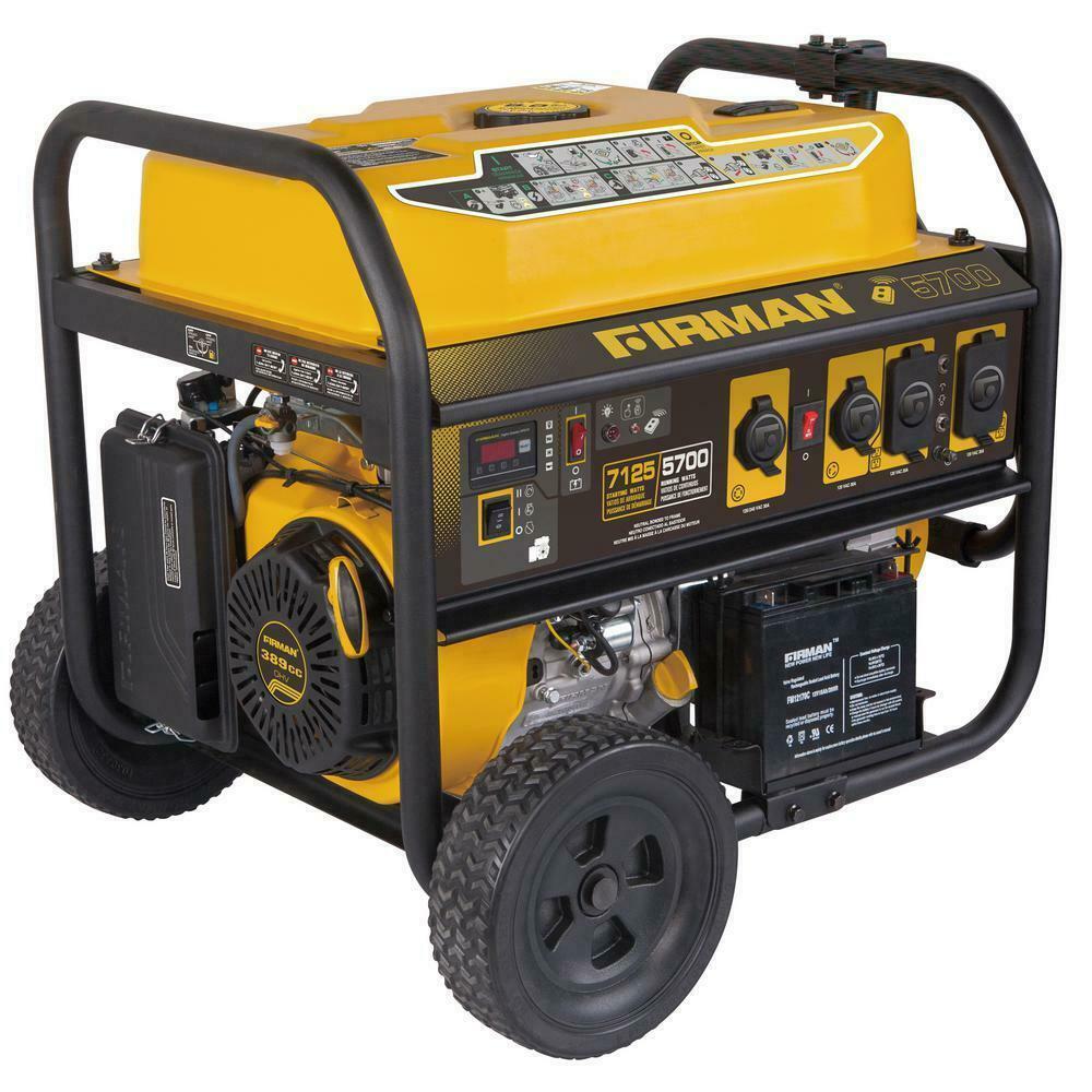Portable Power Generator 7100 Watts Remote Start 8 Gallon Gasoline Fuel ...