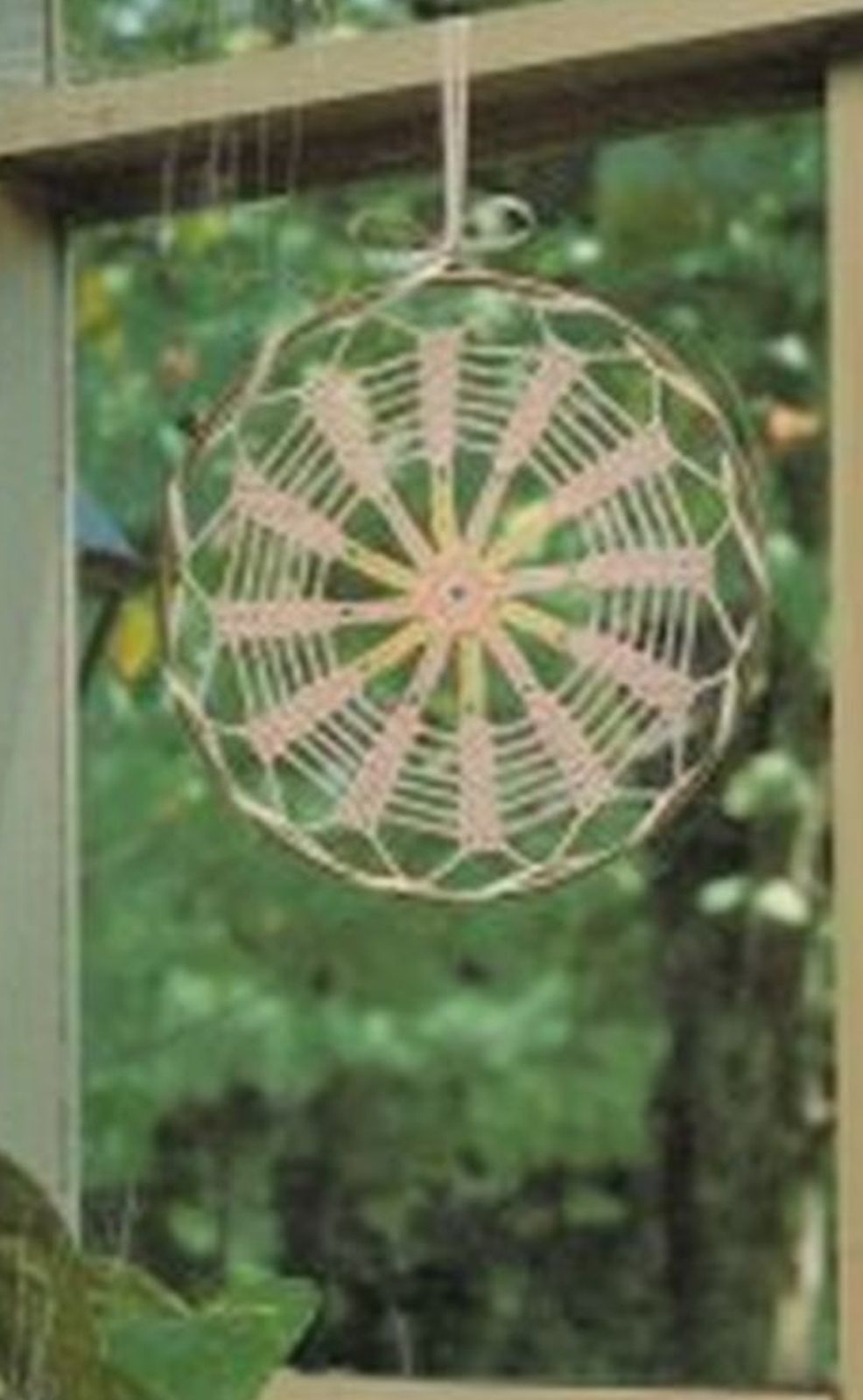 8 Lovely & Lacy Crochet Lace Suncatchers Sunflower Crystals Beams Doily ...