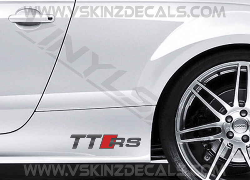 Audi TTRS Logo Premium Cast Skirt Decals Kit Stickers TT S-line Quattro ...