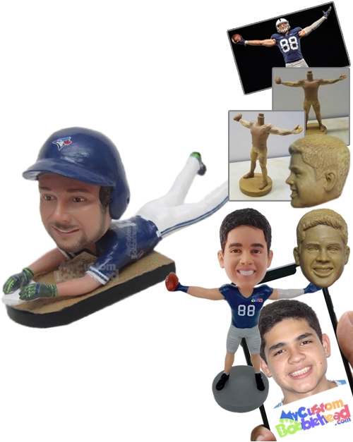Personalized Bobblehead Male Baseball Player Sliding For The Win ...