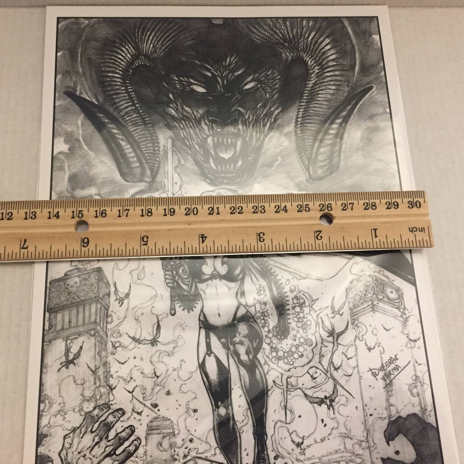 NEW Lady Death: Chaos Rules 6'' x 9'' B&W Print - Comics & Graphic Novels