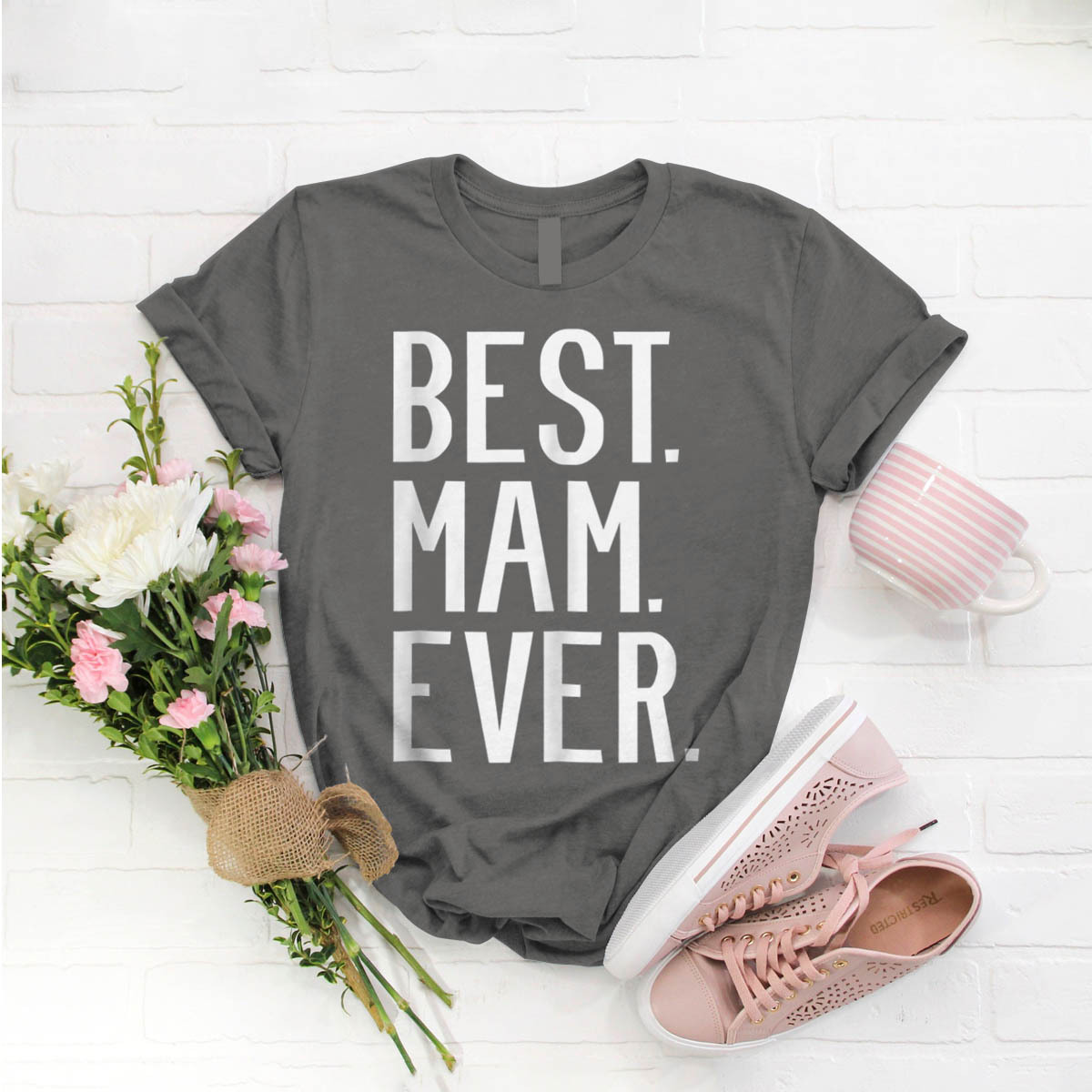 Womens Best Mam Ever Cute Mothers Day For Mom T Shirt Birthday Funny