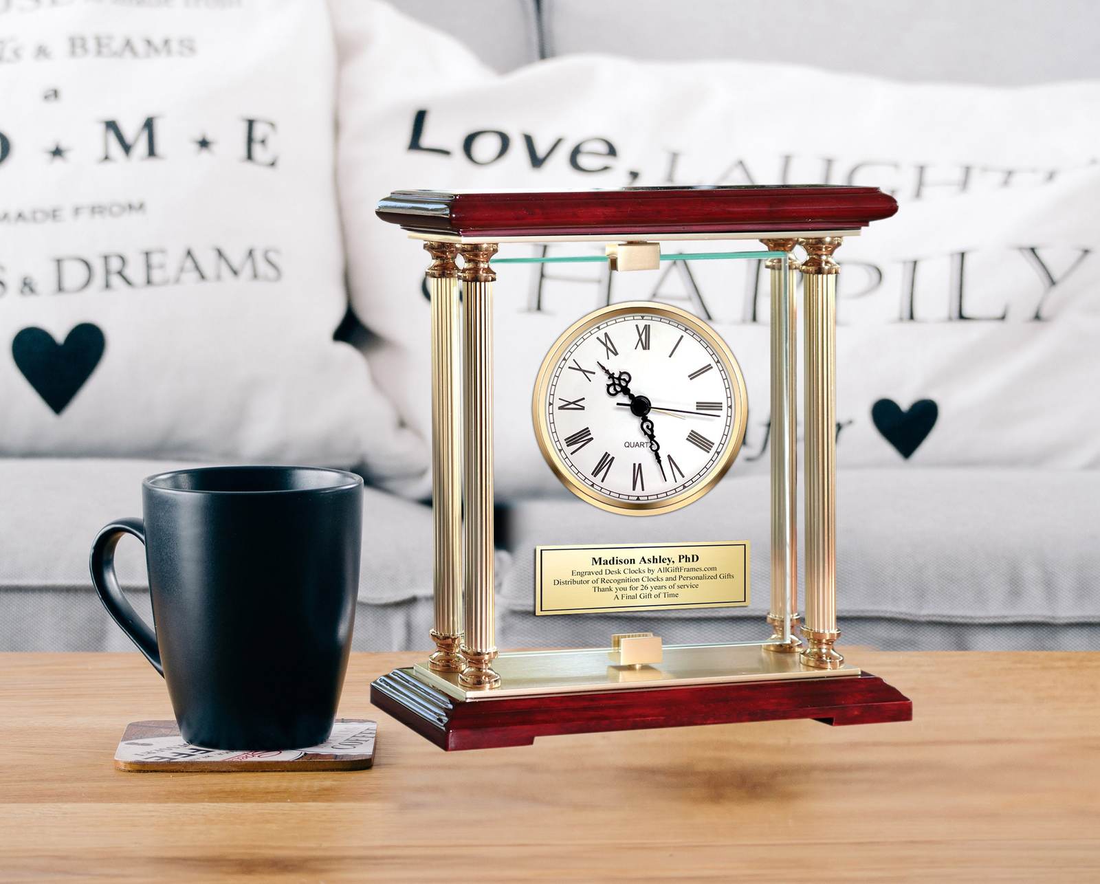 Engraved Clocks Corporate Employee Appreciation Gifts Personalized ...