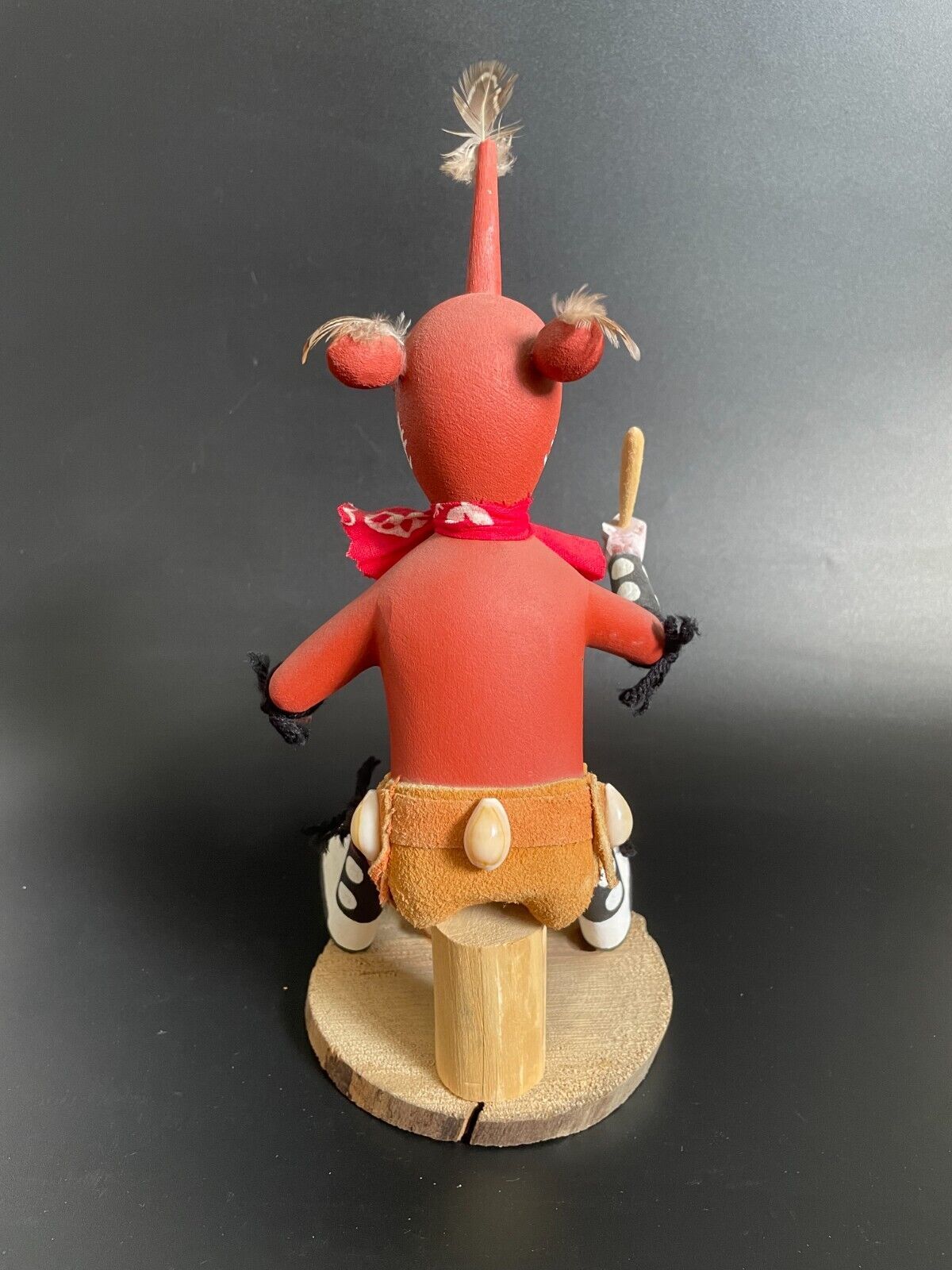 Hopi Carved Mudhead Drummer Koyemsi Kachina by H. Begay - Native ...