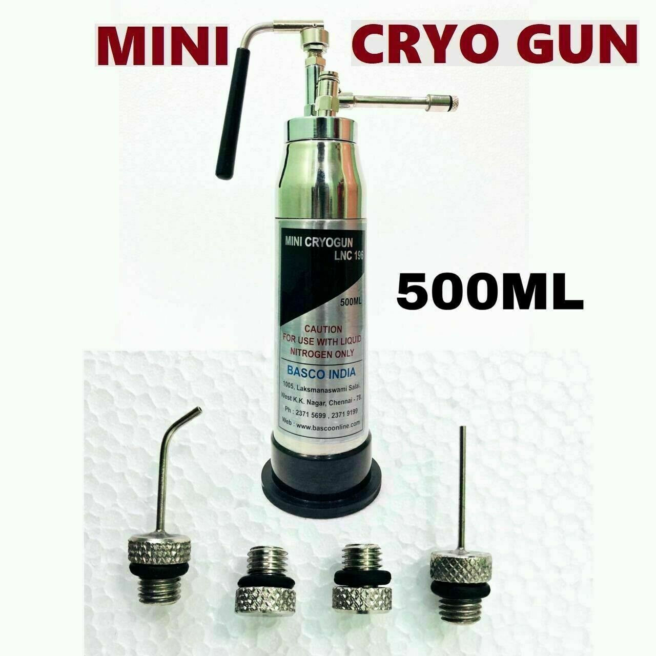 500 ml Mini Cryo Gun Liquid Nitrogen Dermatology GYNAECOLOGY Stainless ...