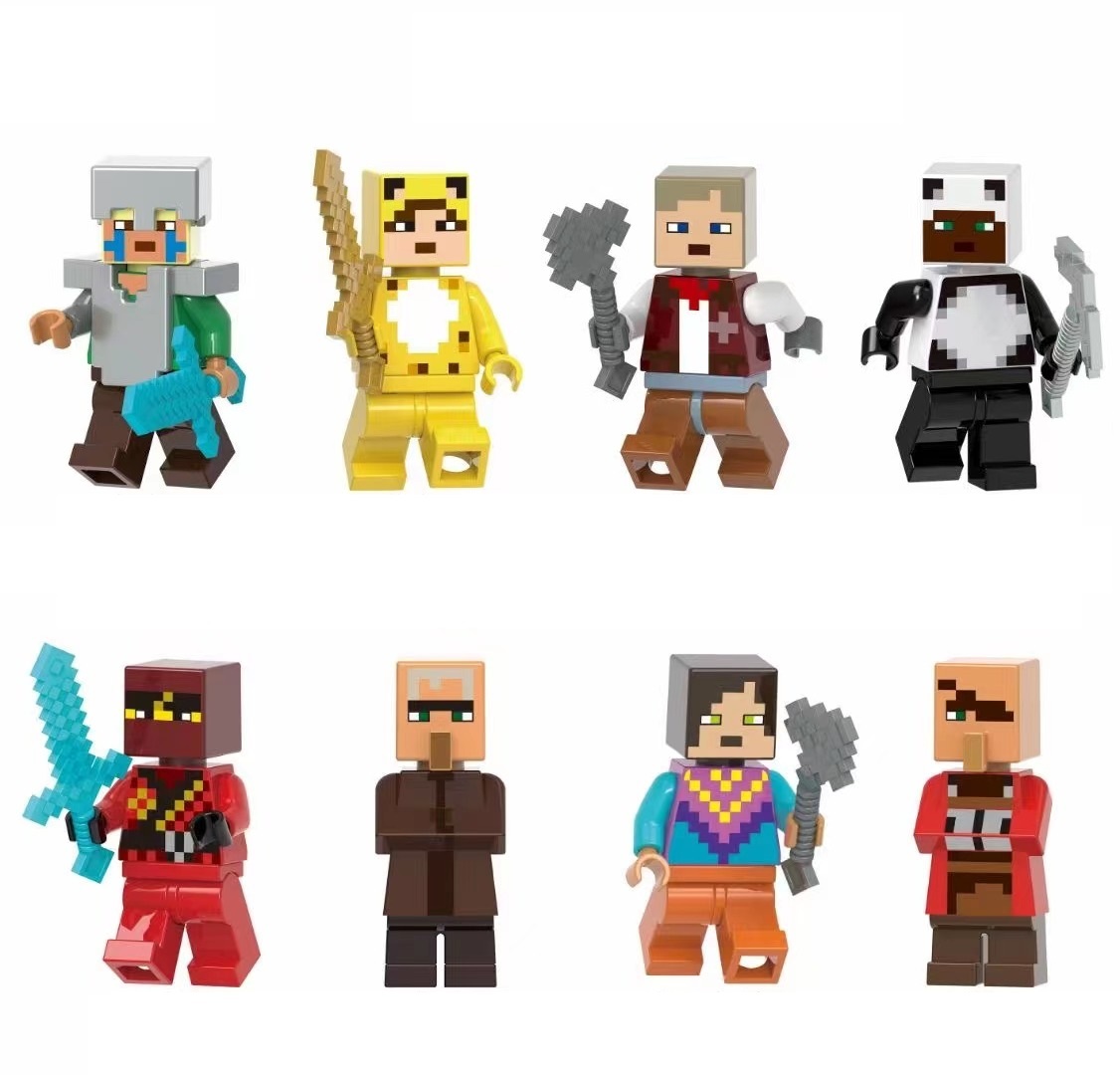 8pcs Minecraft Explorer Ocelot Farmer Kai Villager Llama Herder ...