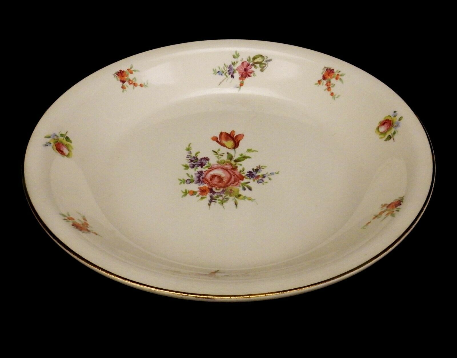 Priscilla Pattern Porcelain Oven Pie Pan, Household Institute, Eggshell ...