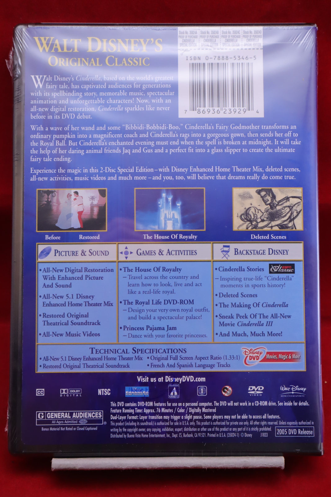 Disney’s Cinderella Platinum Edition 2005 2-Disc Special Edition DVD ...